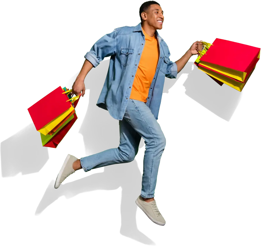 Guy with Shopping Bag